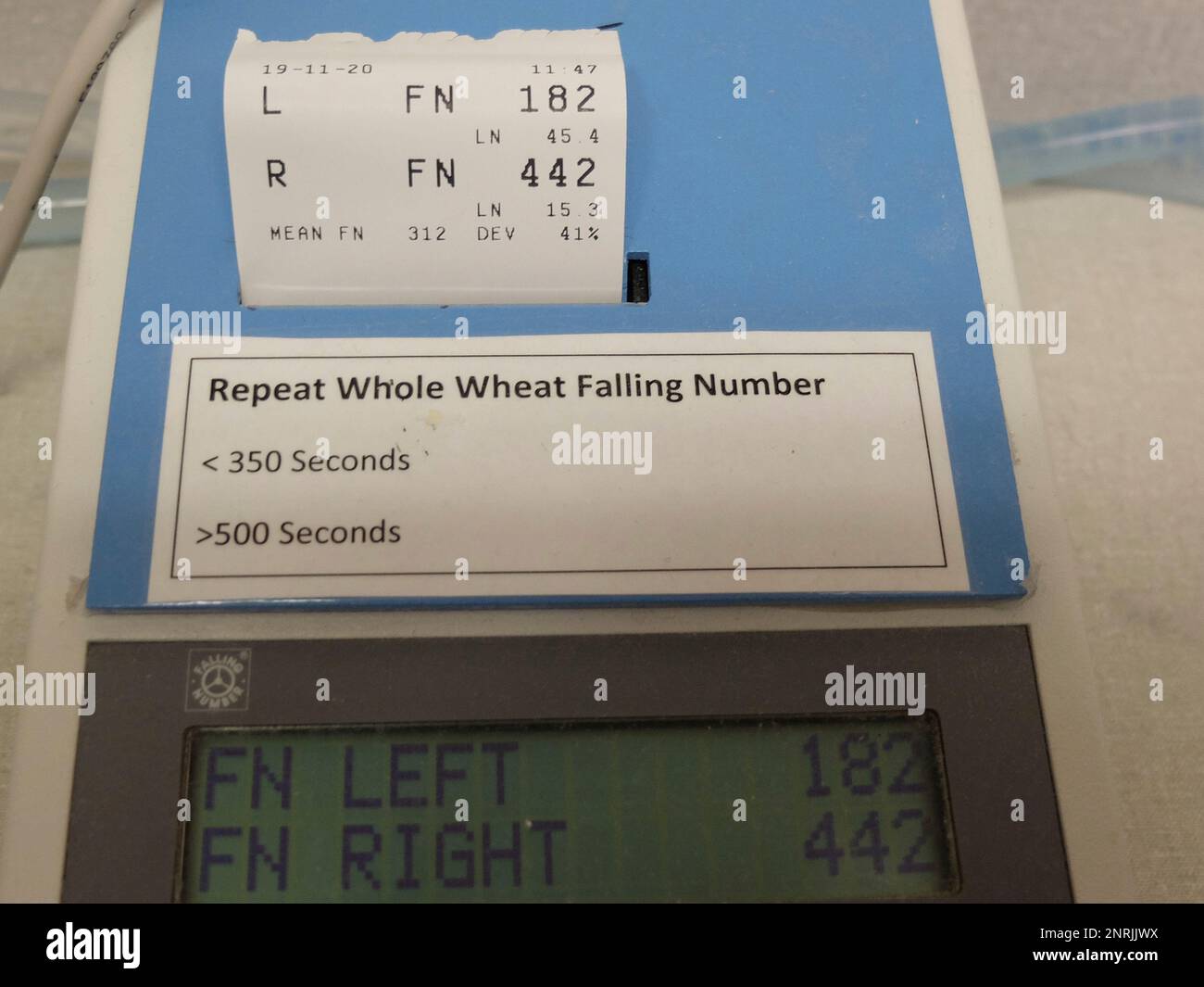 Test results at the Wheat Quality Lab at North Dakota State University ...