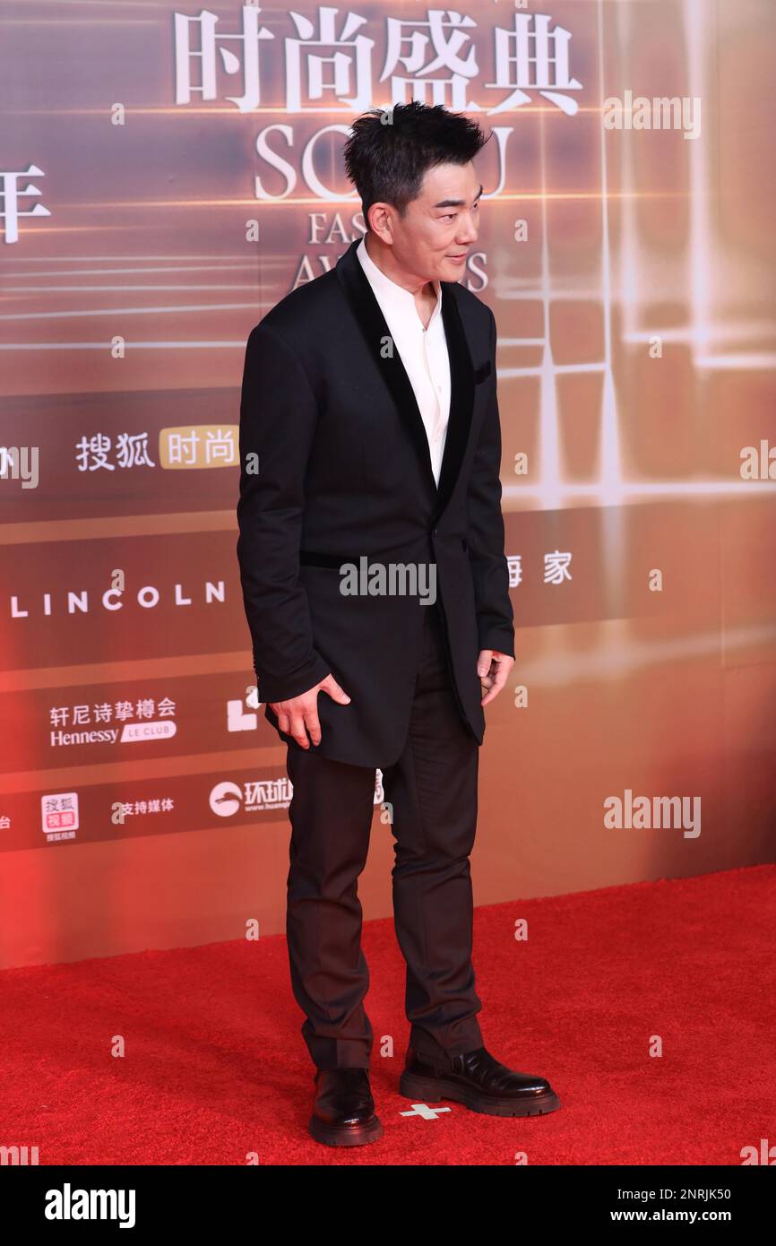 Taiwanese singer and actor Richie Jen attended Sohu Fashion Awards in ...