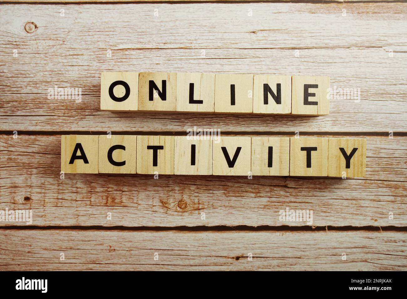 Online Activity word alphabet letters on wooden background Stock Photo ...