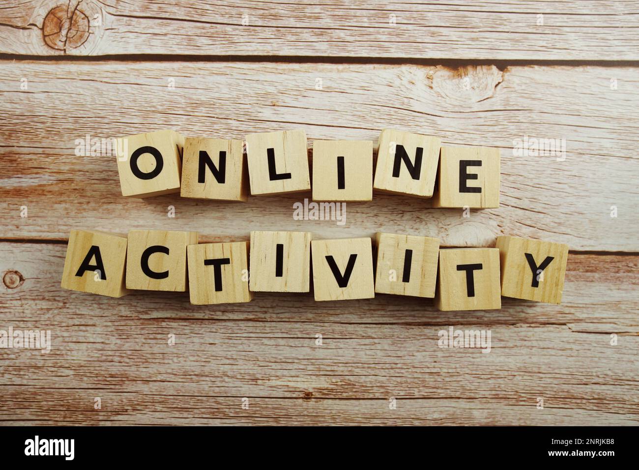 Online Activity word alphabet letters on wooden background Stock Photo ...