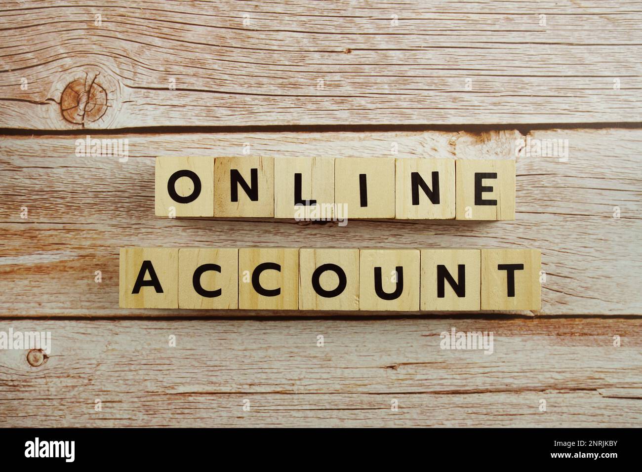 Online Account word alphabet letters on wooden background Stock Photo ...