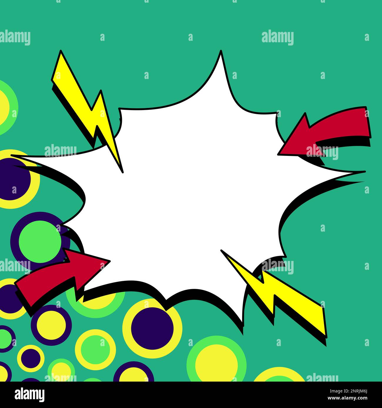 Comics Design Frames. Photo Frame Set With Explosion Bubbles For Add ...