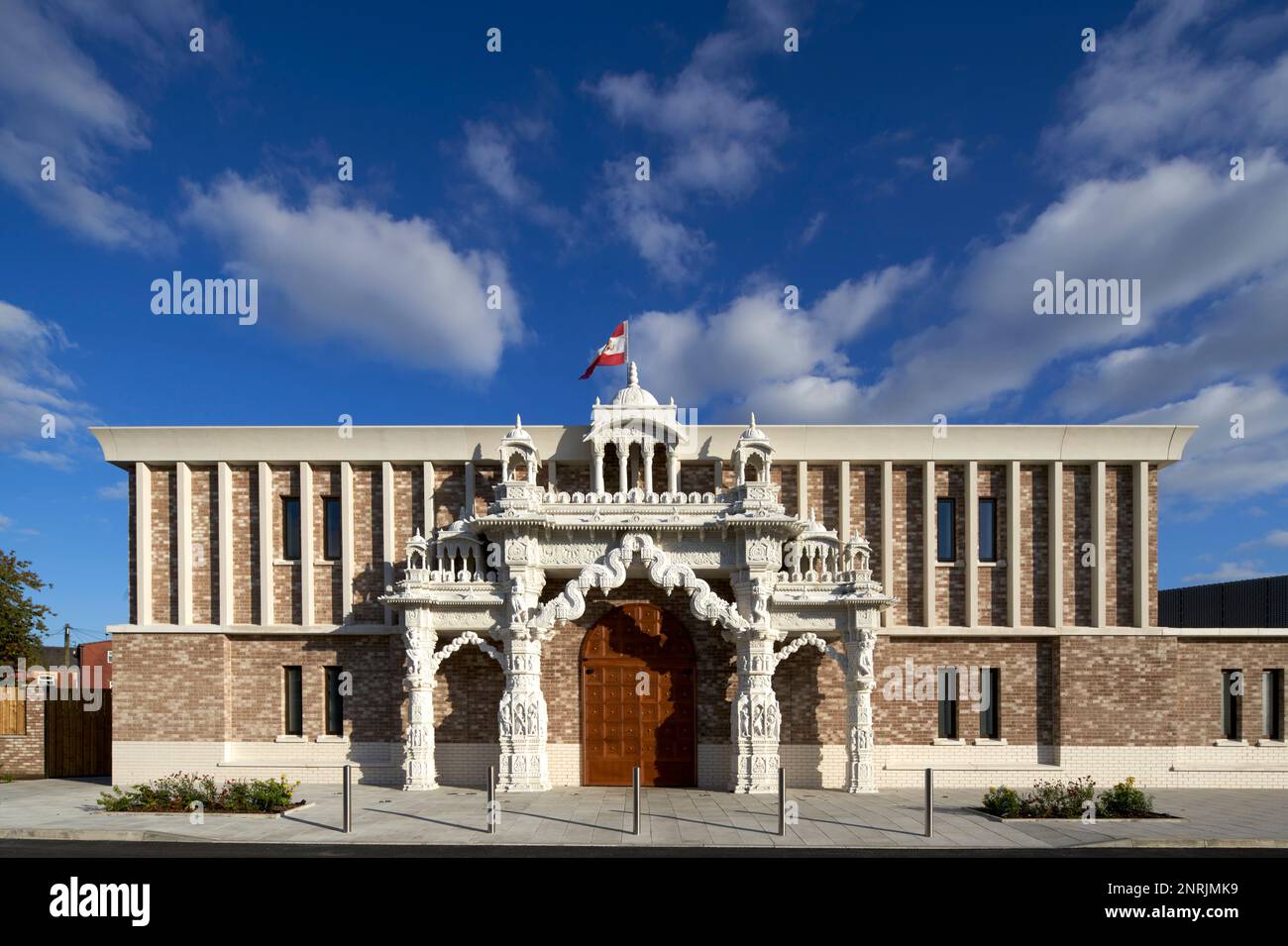 Overall view. Shree Swaminarayan Mandir, Oldham, United Kingdom ...