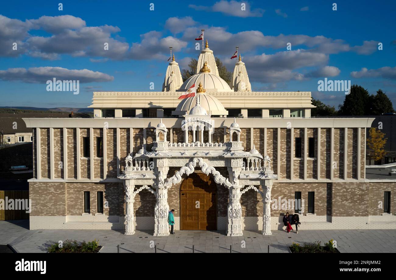 Overall view. Shree Swaminarayan Mandir, Oldham, United Kingdom ...