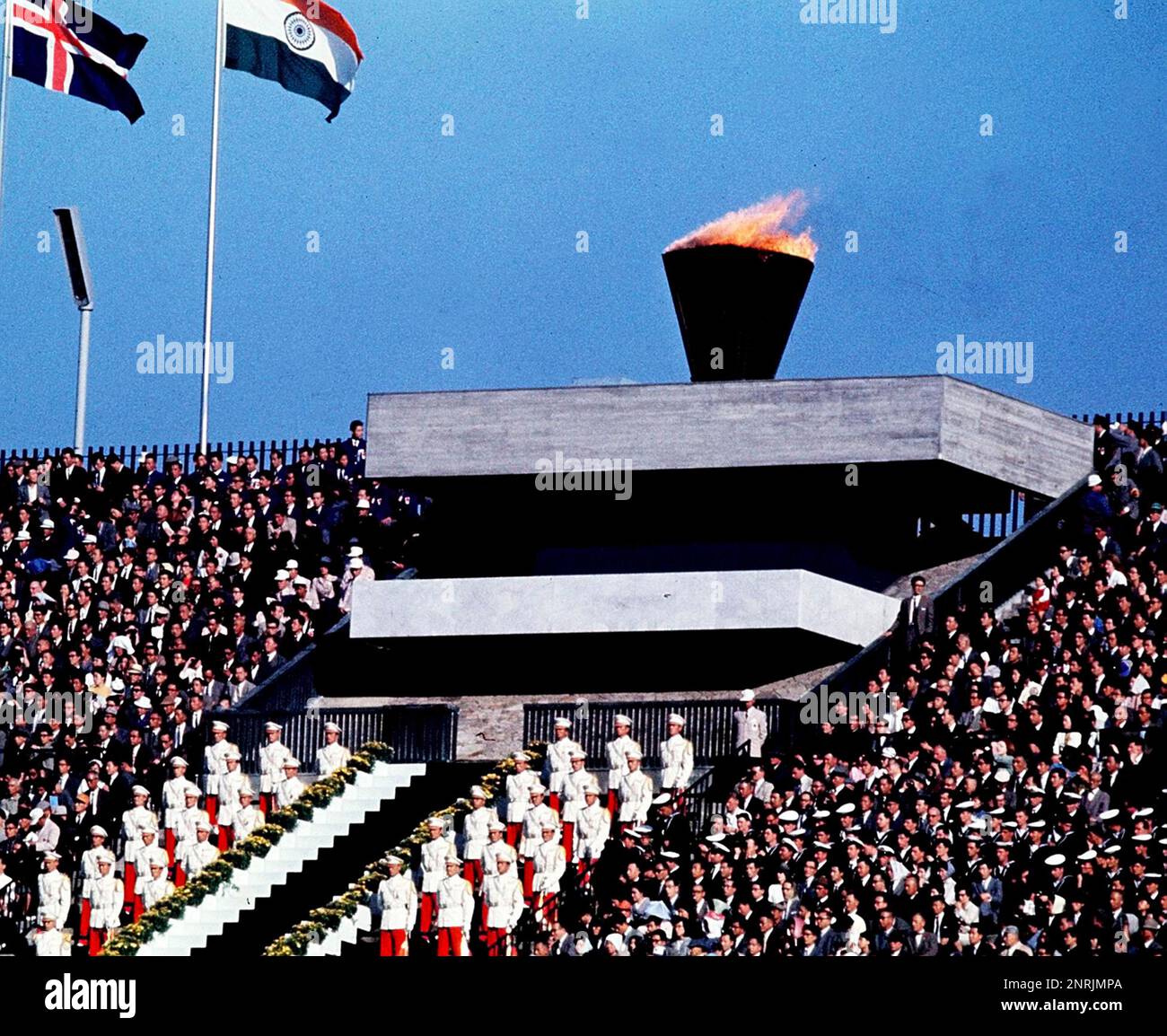 A picture taken on Oct. 10, 1964 shows Olympic Cauldron during an ...