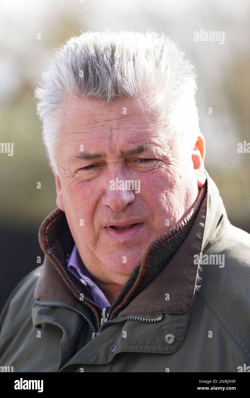 Trainer Paul Nicholls during a visit to his yard at Manor Farm Stables ...