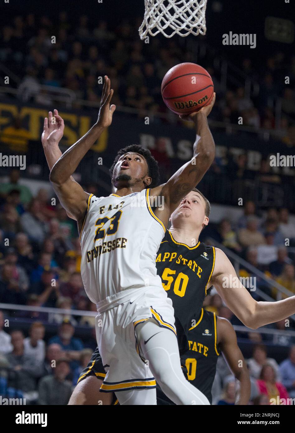 East Tennessee State's Vonnie Patterson drives against Appalachian ...