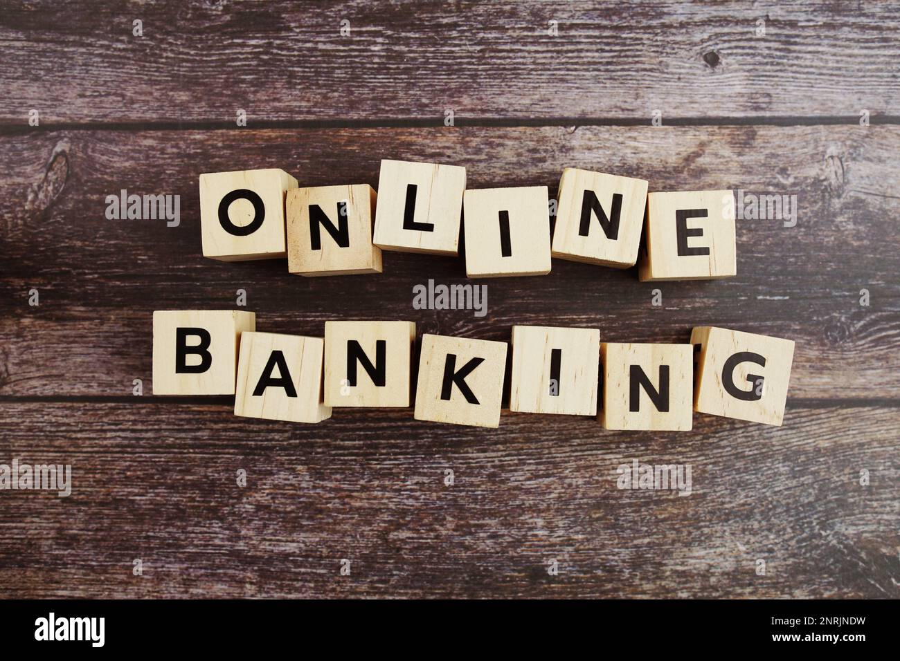 Online Banking word alphabet letters on wooden background Stock Photo ...