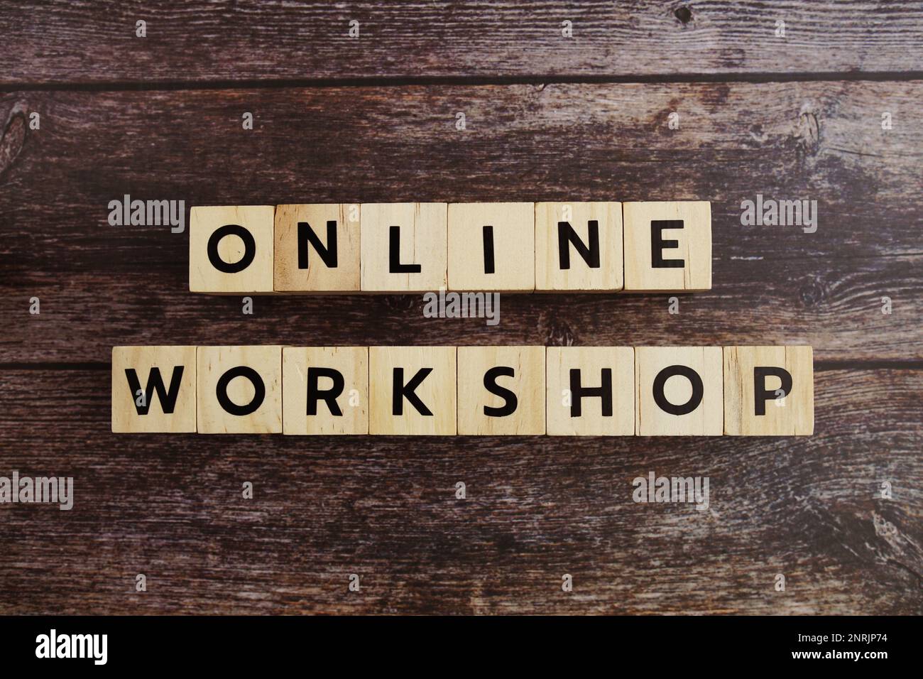 Online Workshop word alphabet letters on wooden background Stock Photo ...