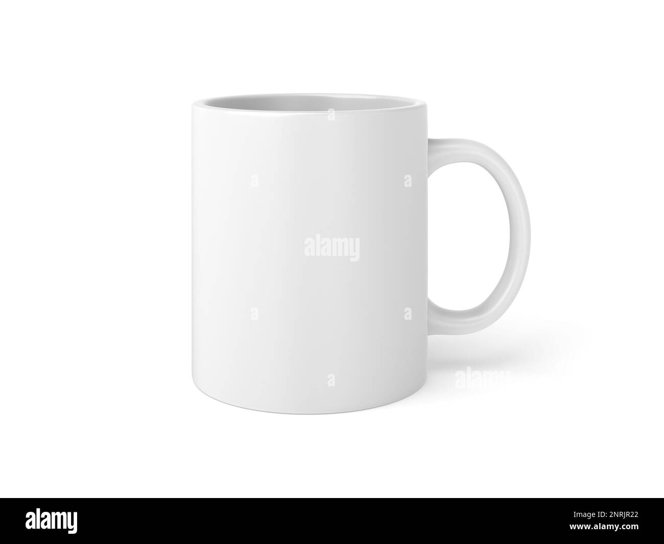 White Mug Isolated On White Background 3d Illustration Single Object