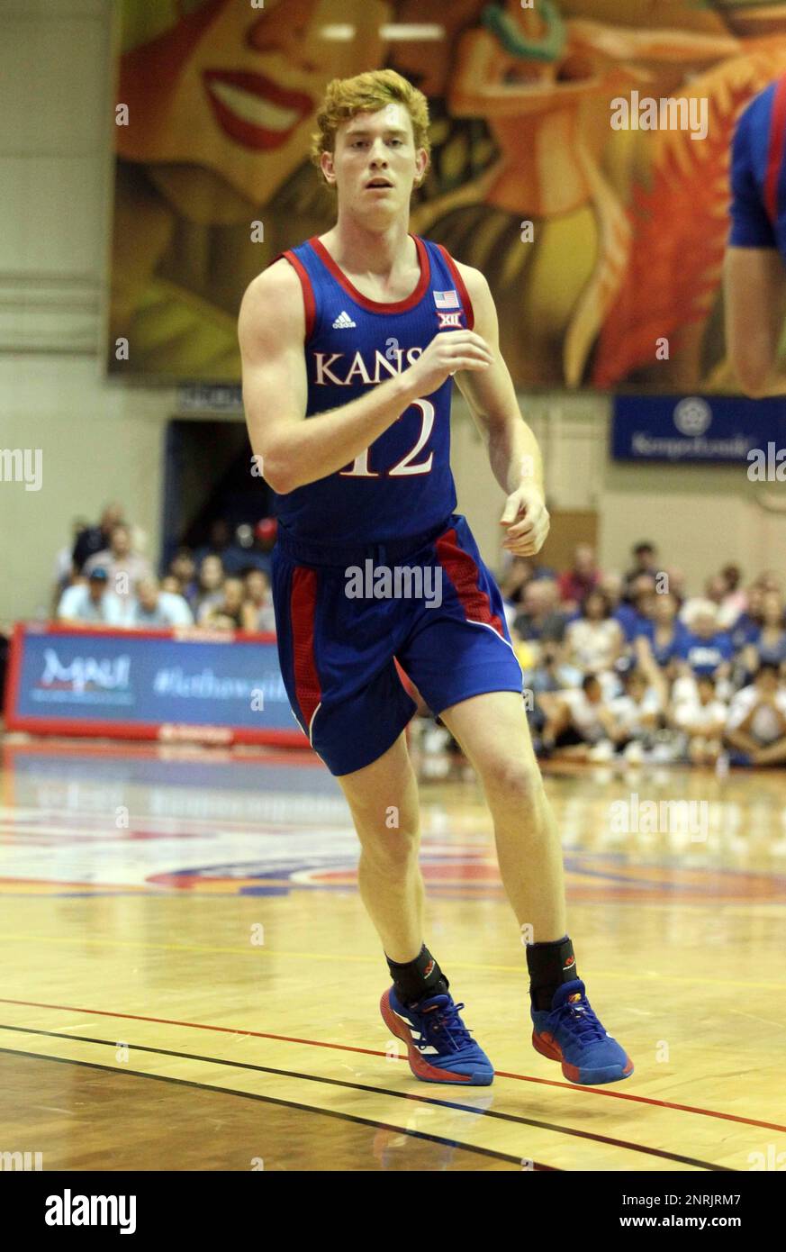 November 23, 2019 - Kansas Jayhawks guard Chris Teahan #12 during a ...