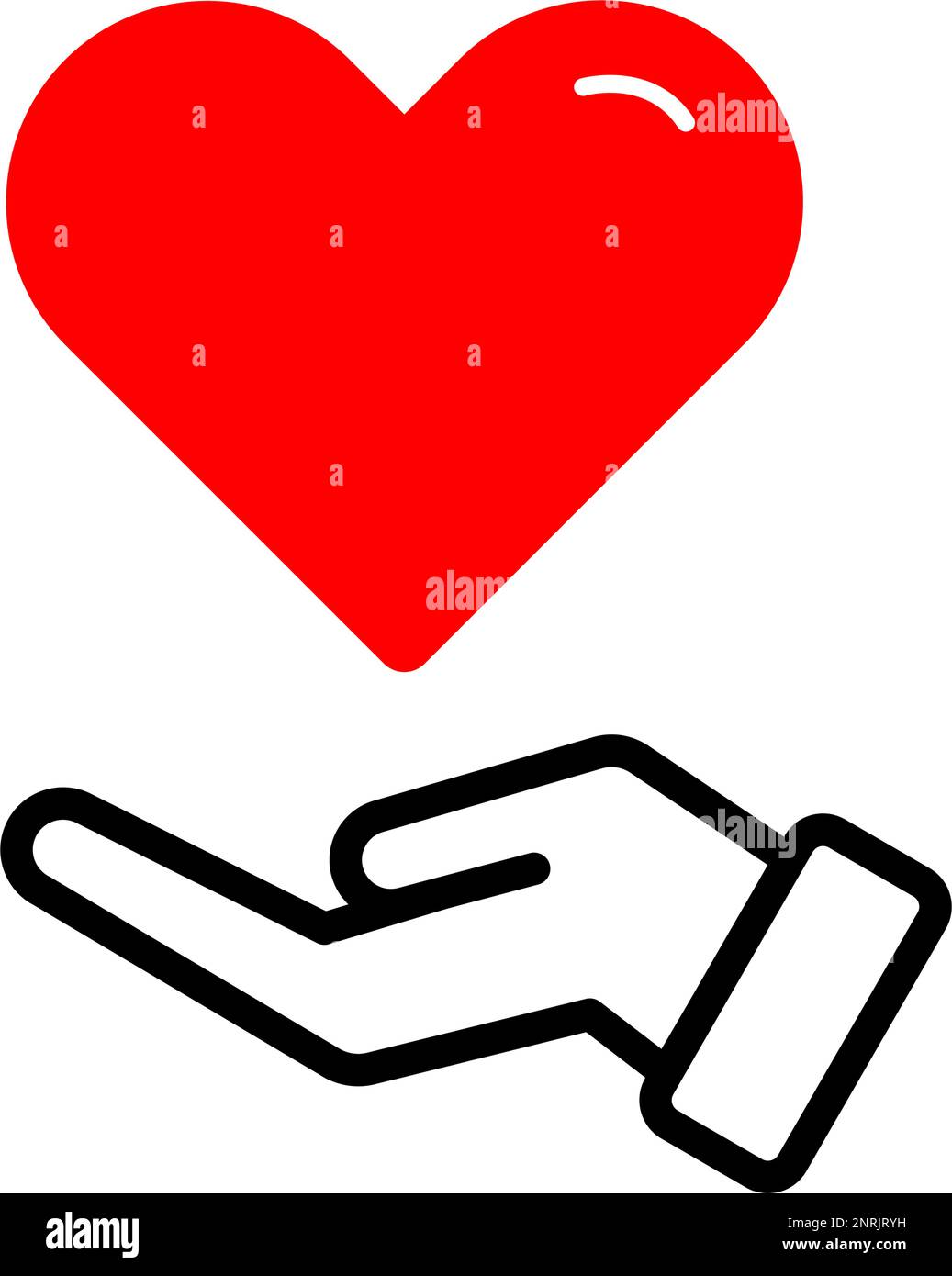 Heart hand symbol sign icon hi-res stock photography and images - Alamy