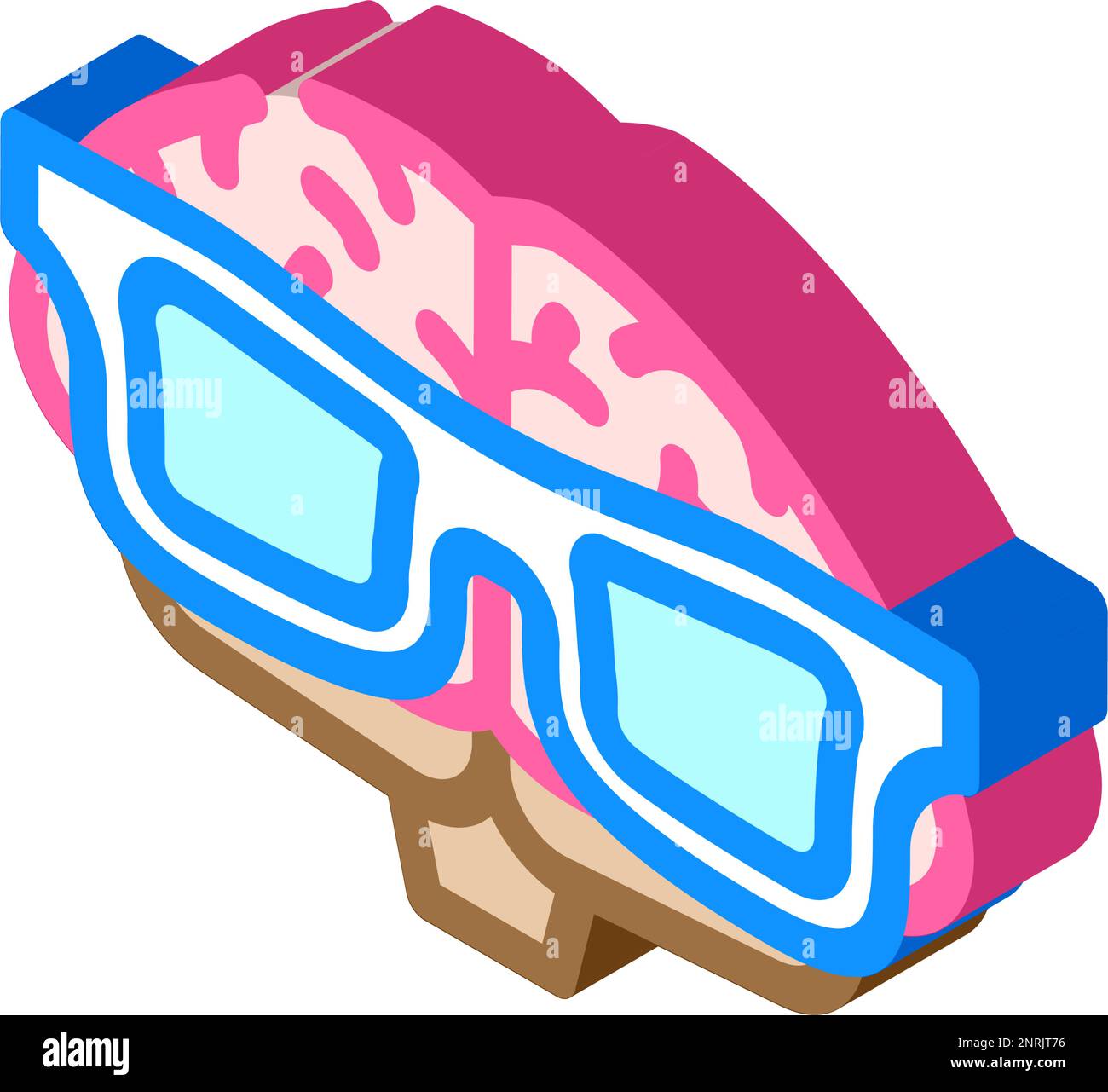 smart brain human isometric icon vector illustration Stock Vector Image ...