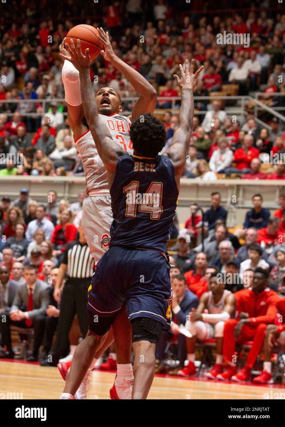 COLUMBUS, OH - NOVEMBER 25: Ohio State Buckeyes forward Kaleb Wesson ...