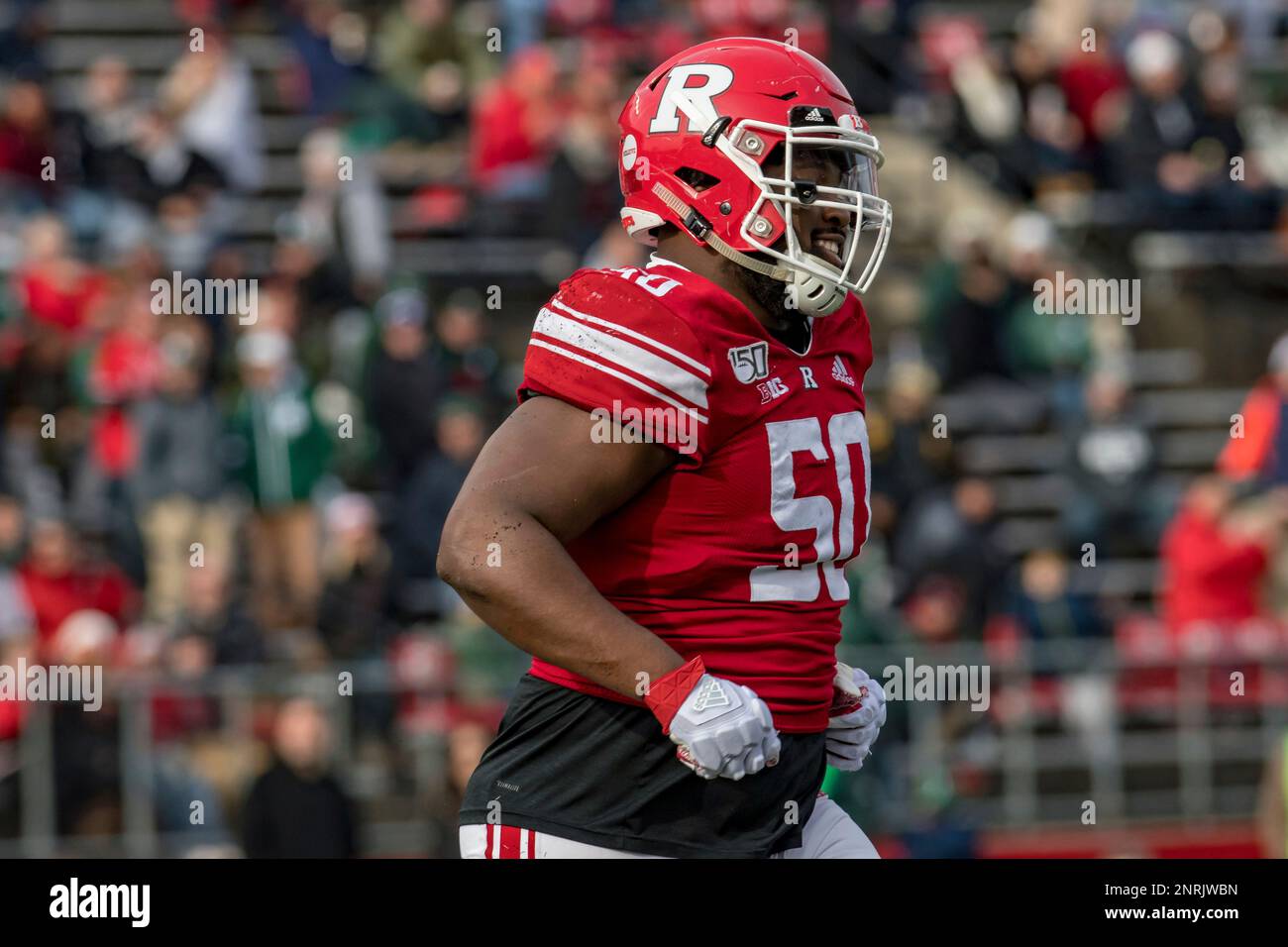 PISCATAWAY, NJ - NOVEMBER 23: Rutgers Scarlet Knights defensive lineman ...