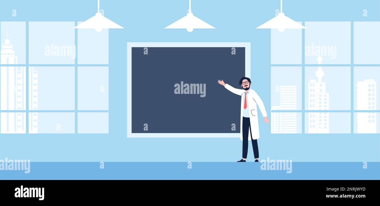 College professor in conference room Stock Vector Images - Alamy
