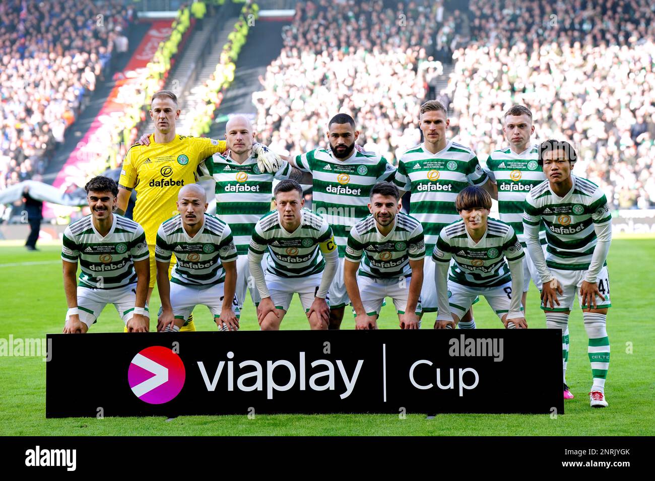 Celtic goalkeeper Joe Hart (back left), Aaron Mooy, Cameron Carter ...