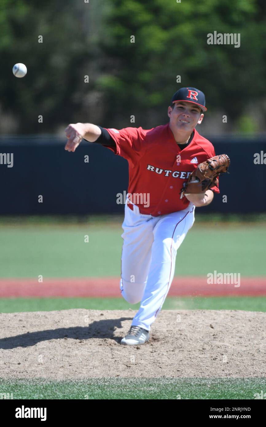 Rutgers University Scarlet Knights pitcher Garrett French (12) during ...