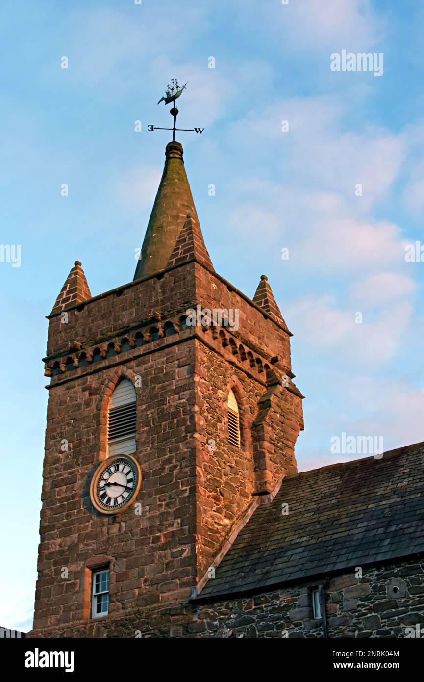 The tower of the Tolbooth, a 17th century municipal building, in ...