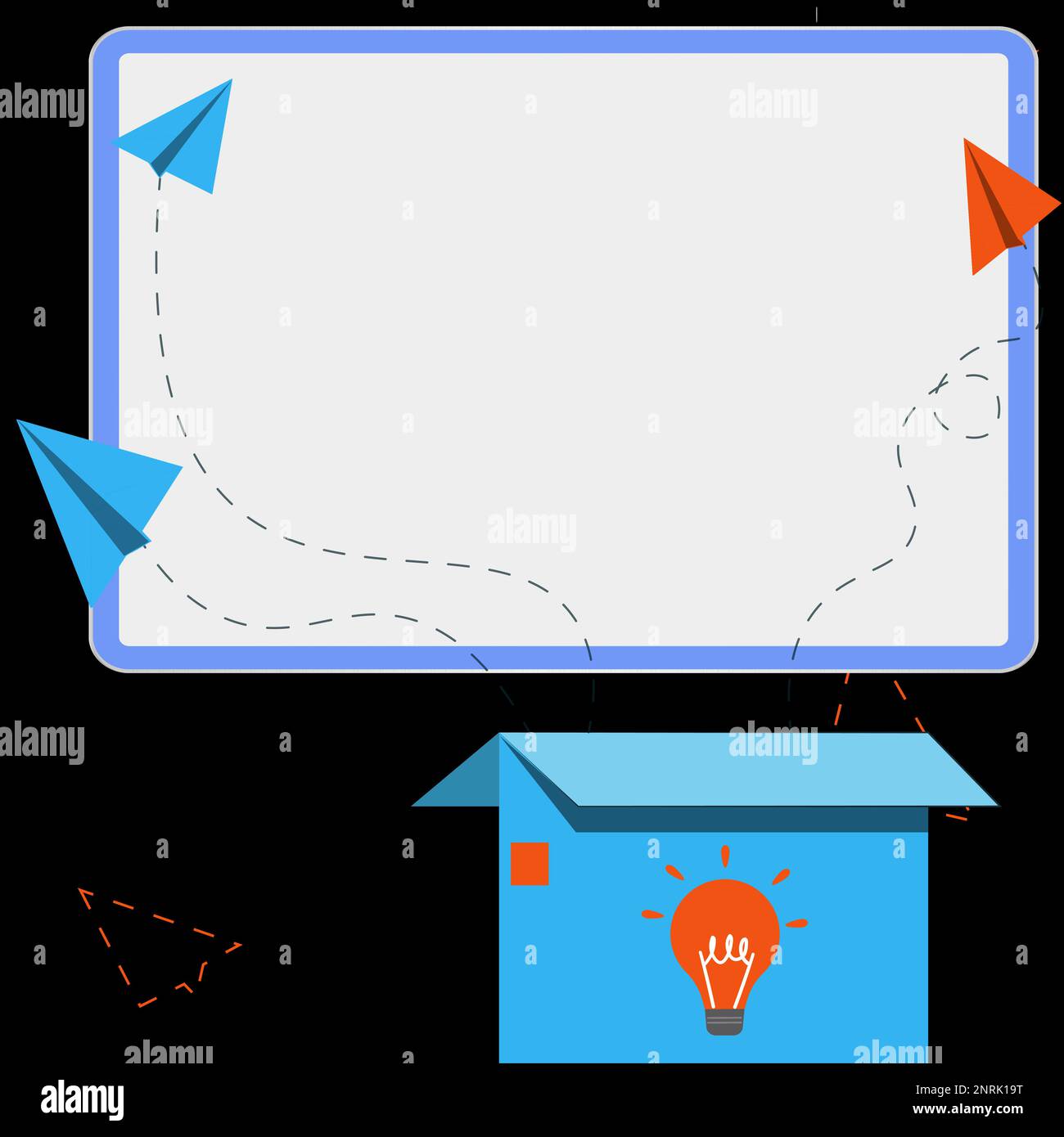 Vector illustration with school whiteboard. Papers contain brand new ...