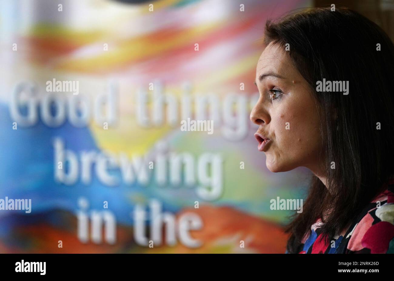 Scottish National Party leadership candidate Kate Forbes during a visit ...