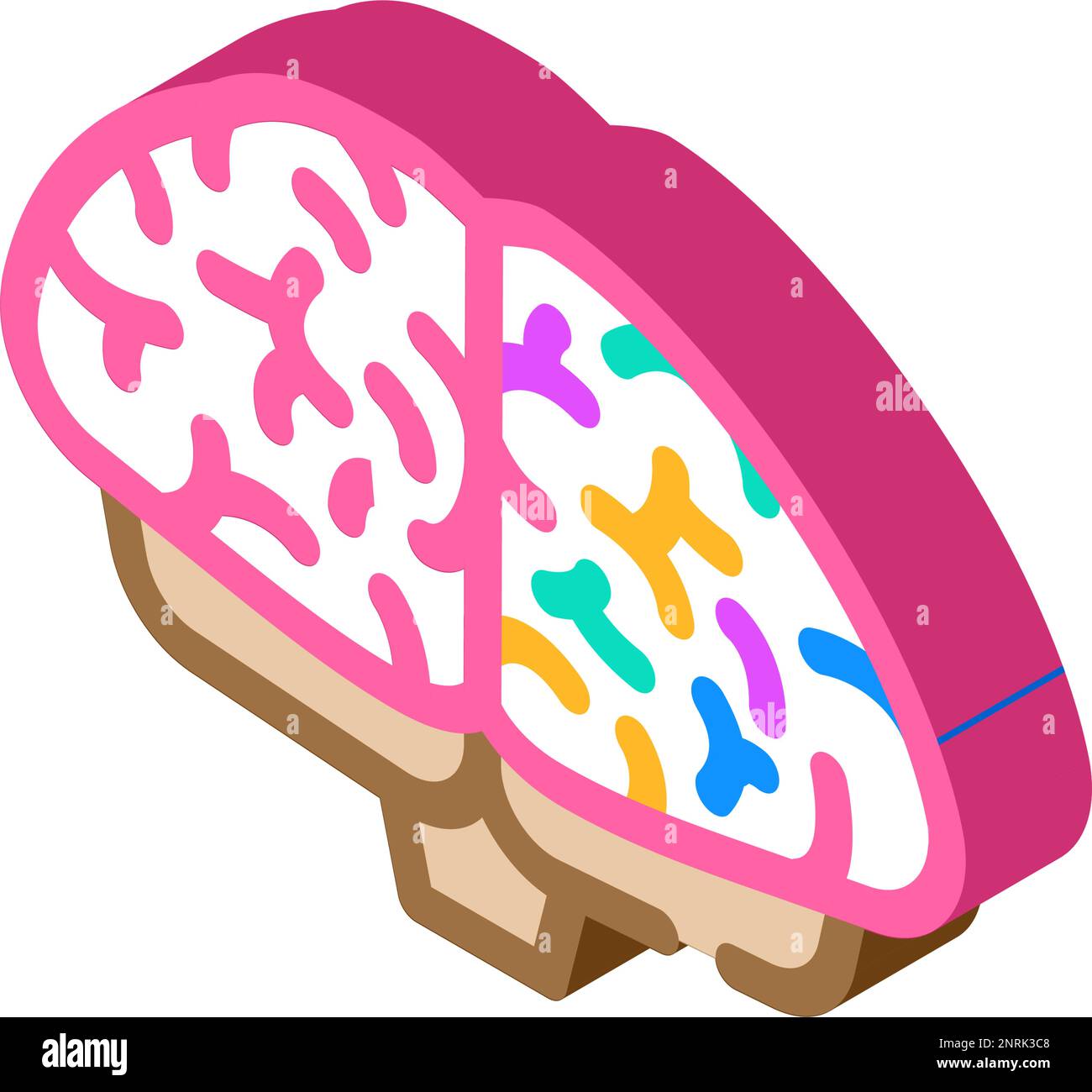 creative brain isometric icon vector illustration Stock Vector Image ...