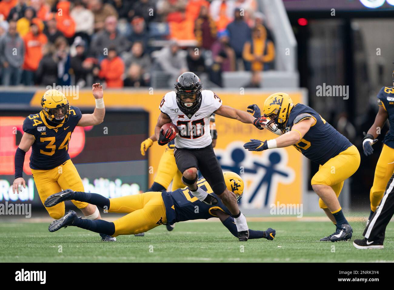 MORGANTOWN, WV - NOVEMBER 23: Oklahoma State Cowboys Wide Receiver Gabe ...