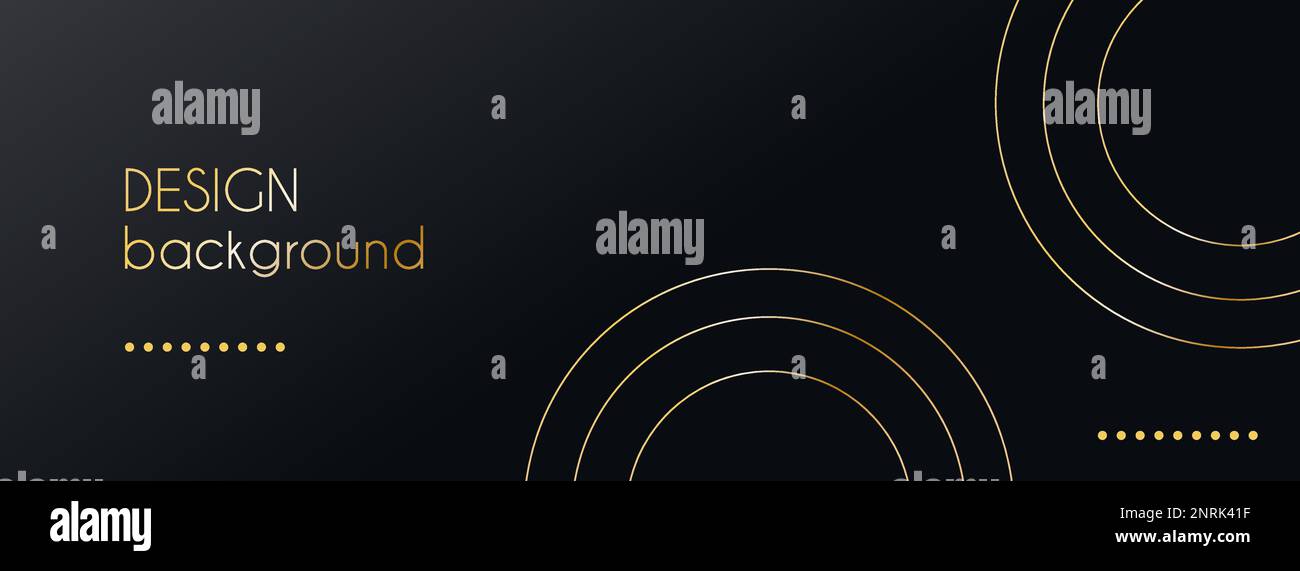 Black abstract vector long banner template. Minimal luxury background ...