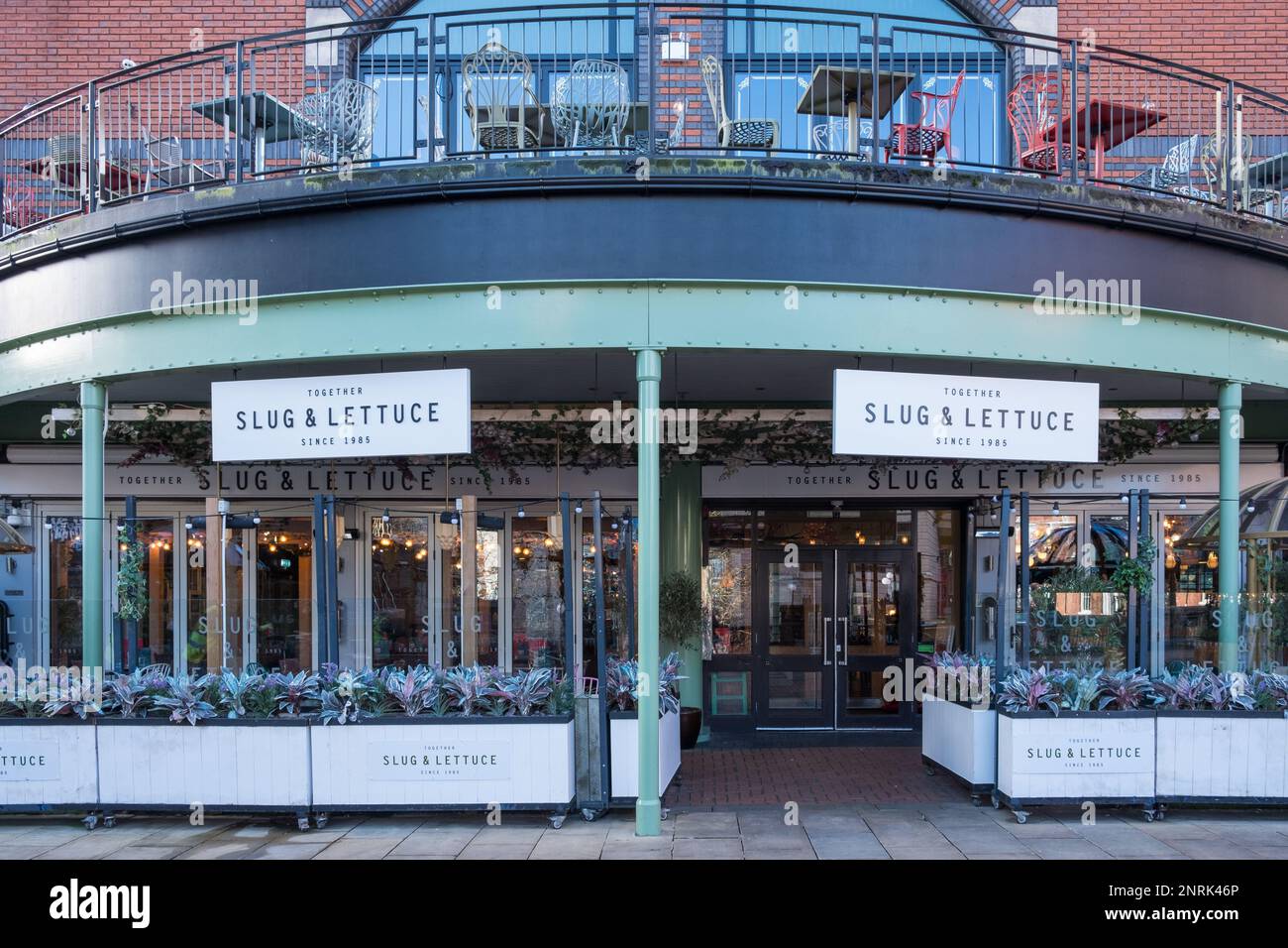 Slug and Lettuce bar and pub in Brindley Place, Birmingham Stock Photo ...