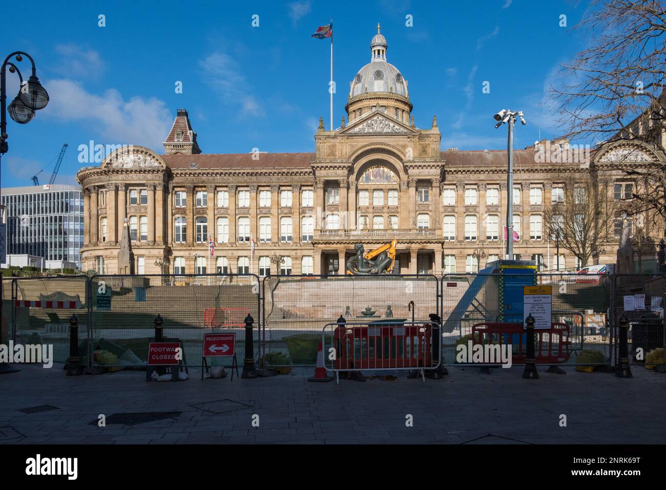 Building works in front of Birmingham City Council House in Victoria ...