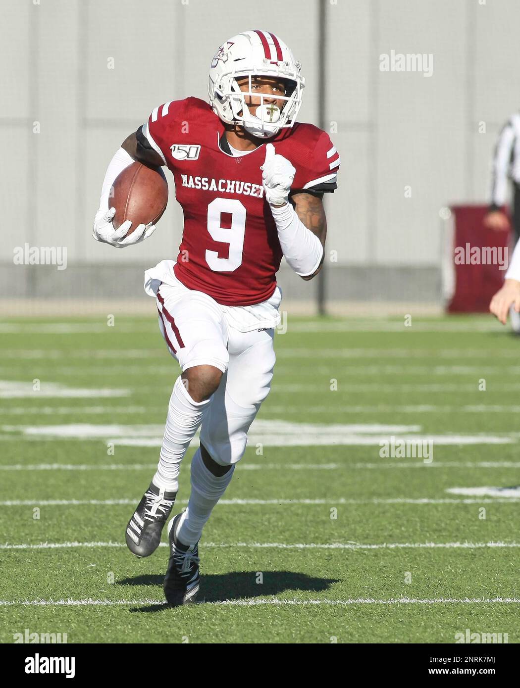Massachusetts Isaiah Rodgers returns a kickoff during an NCAA college ...