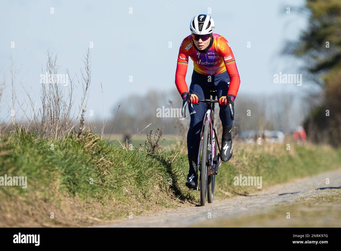 Belgian Lotte Kopecky of SD Worx pictured in action during the ...