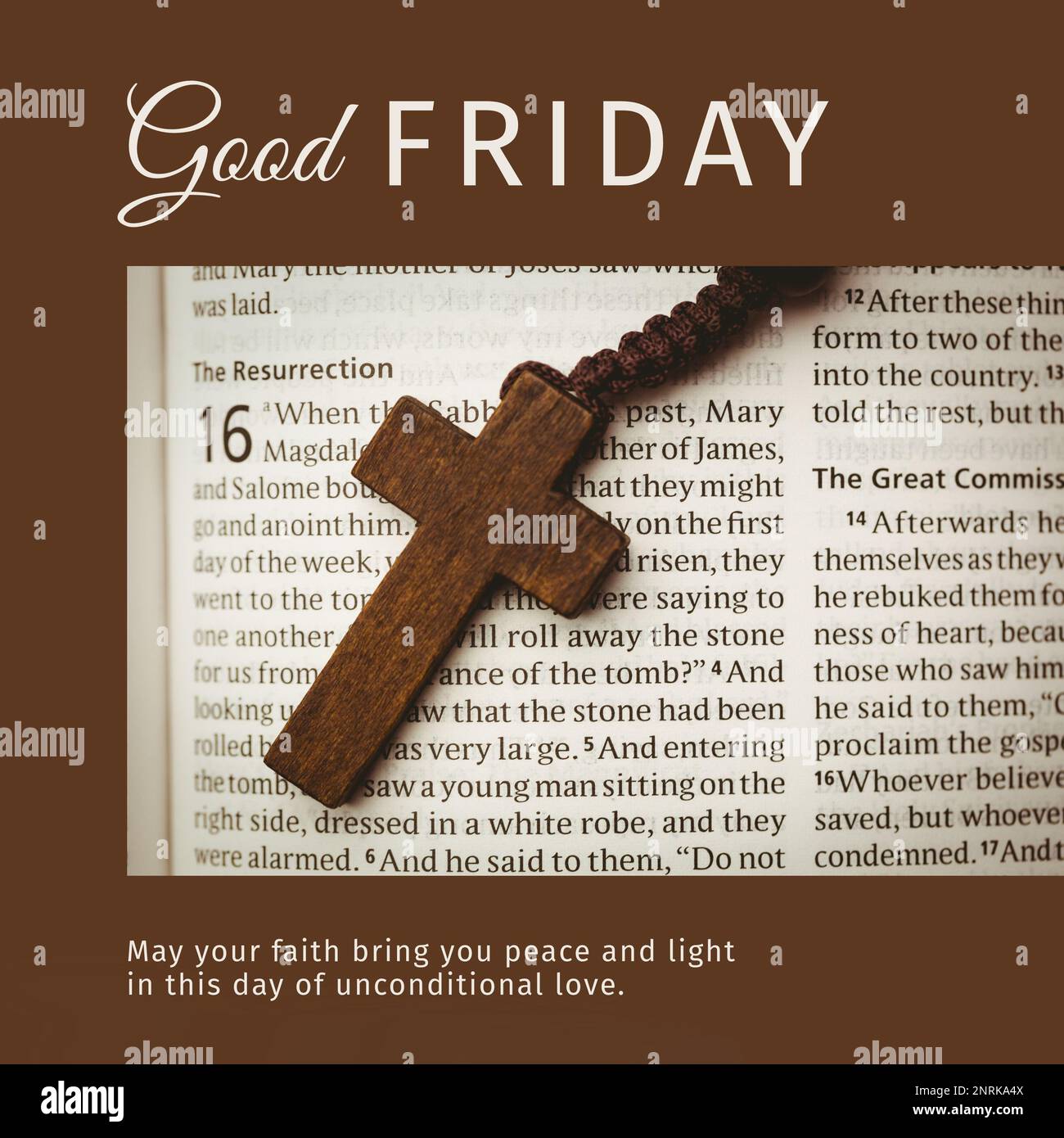 Image of good friday text over rosary with cross and bible. Good friday ...