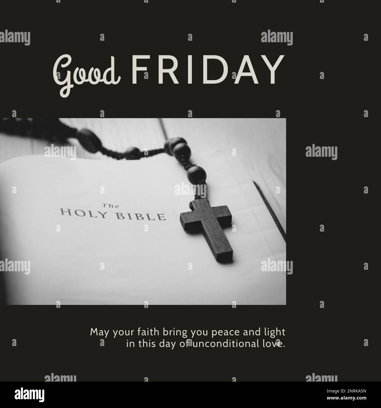 Image of good friday text over rosary with cross and bible. Good friday ...