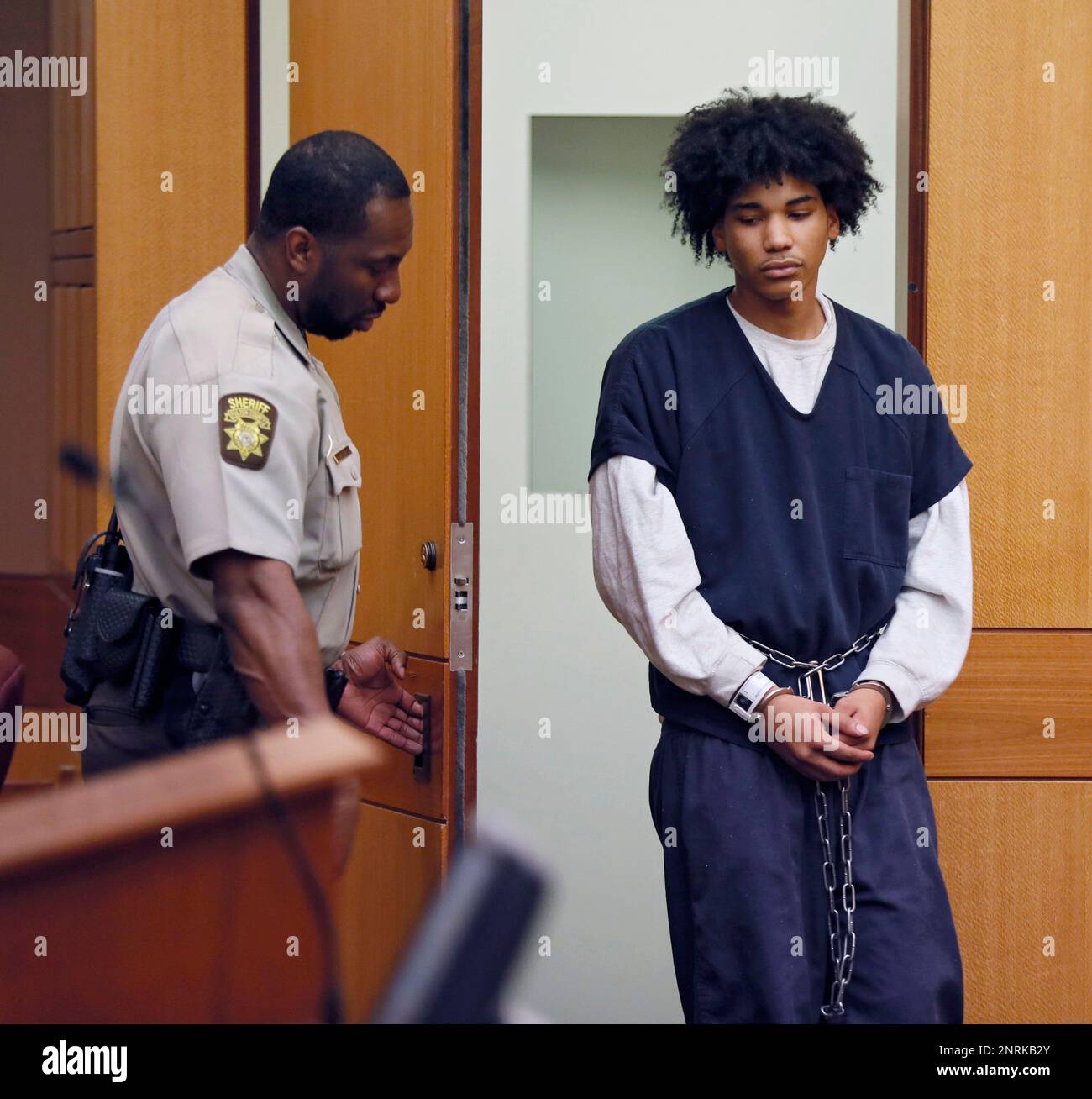 Barron Brantley enters the courtroom for a preliminary hearing, Friday ...