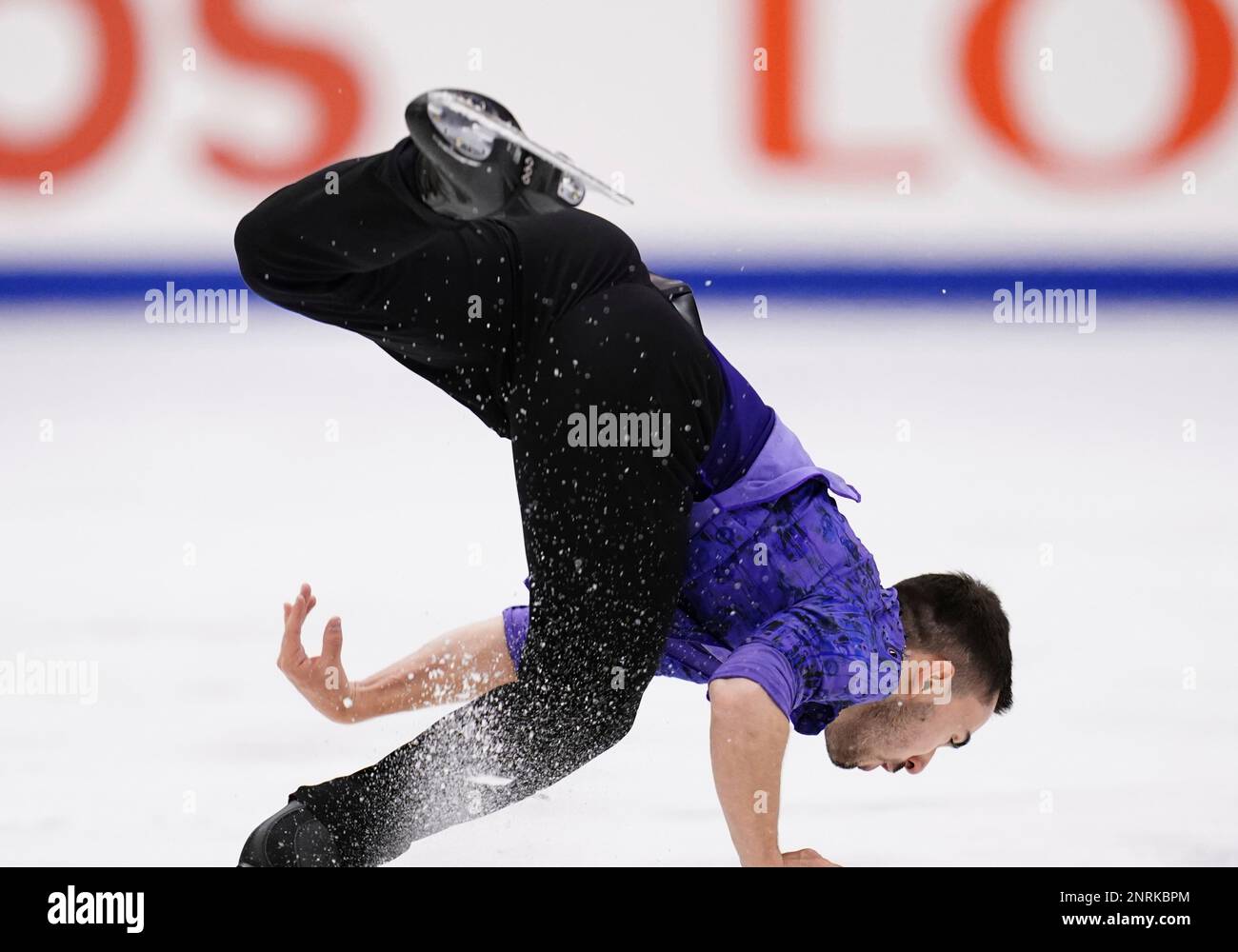 French figure skater Kevin Aymoz performs during short program of ISU ...