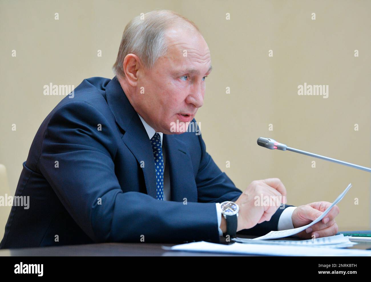 Russian President Vladimir Putin chairs a Security Council meeting at ...