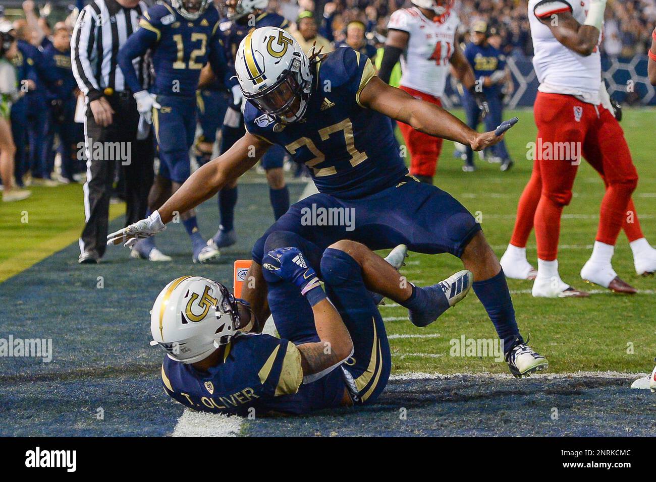ATLANTA, GA – NOVEMBER 21: Georgia Tech's Jordan Mason (27) celebrates ...