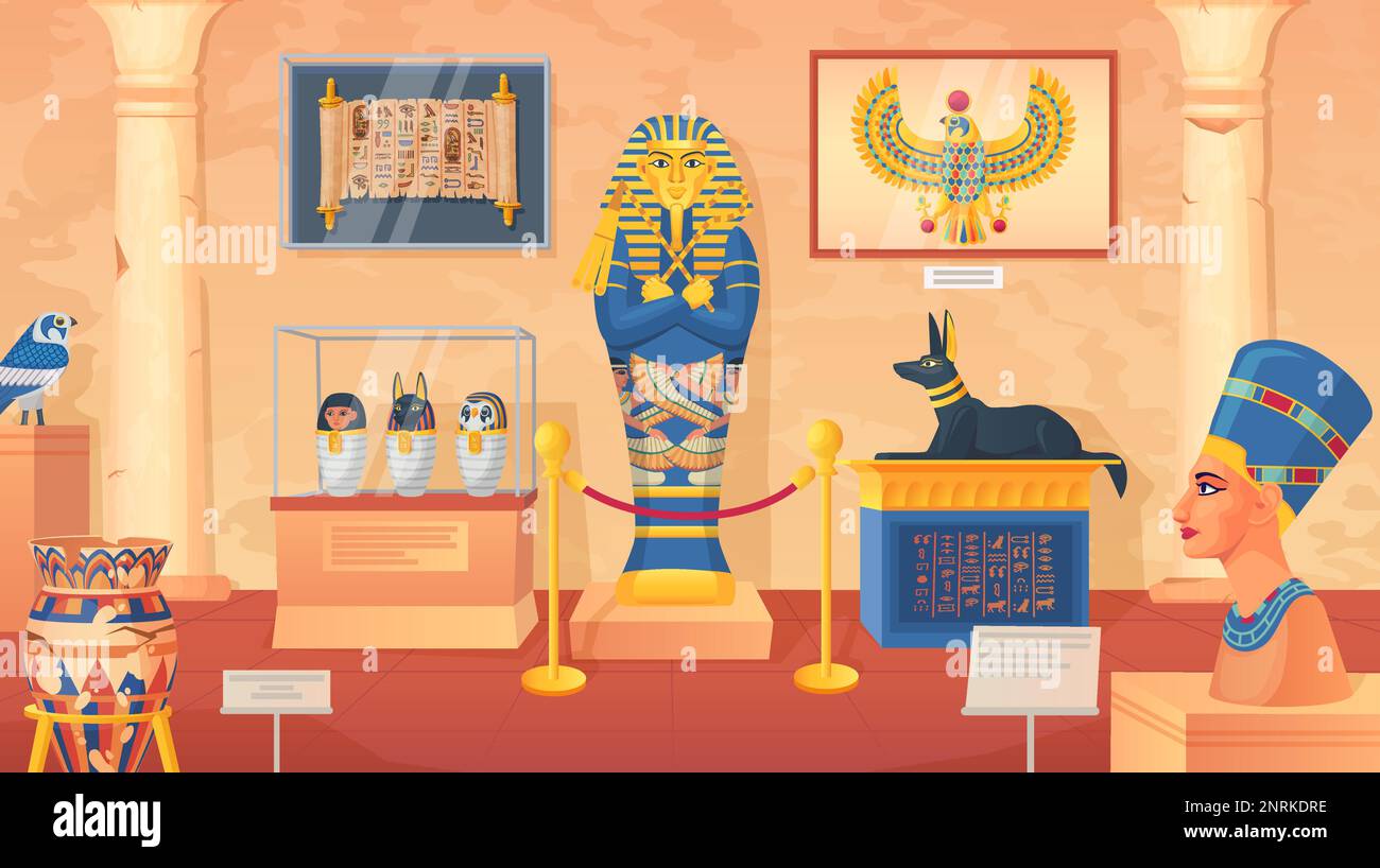 Mummies at egyptian museum Stock Vector Images - Alamy