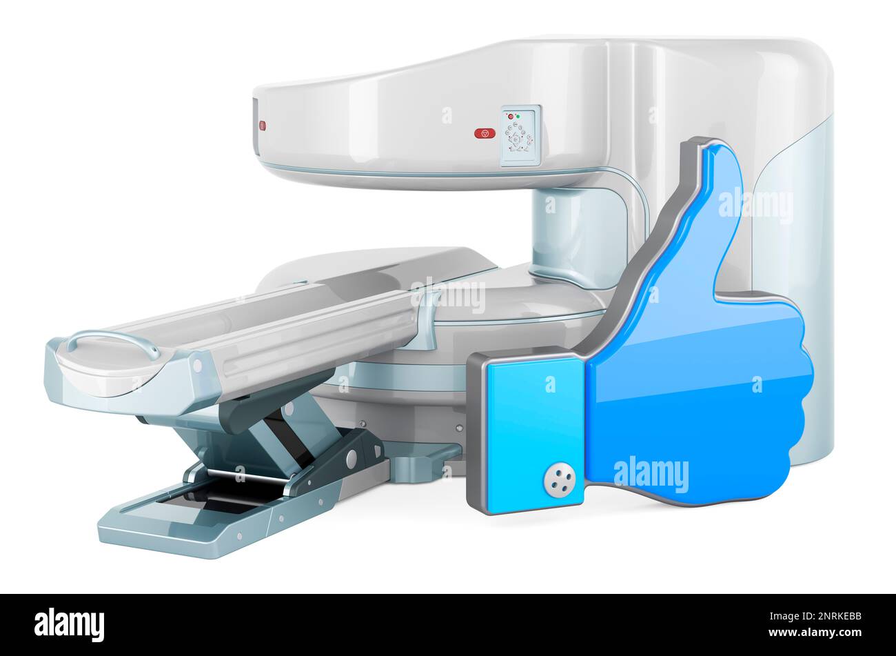 Open MRI Machine with like icon, 3D rendering isolated on white ...