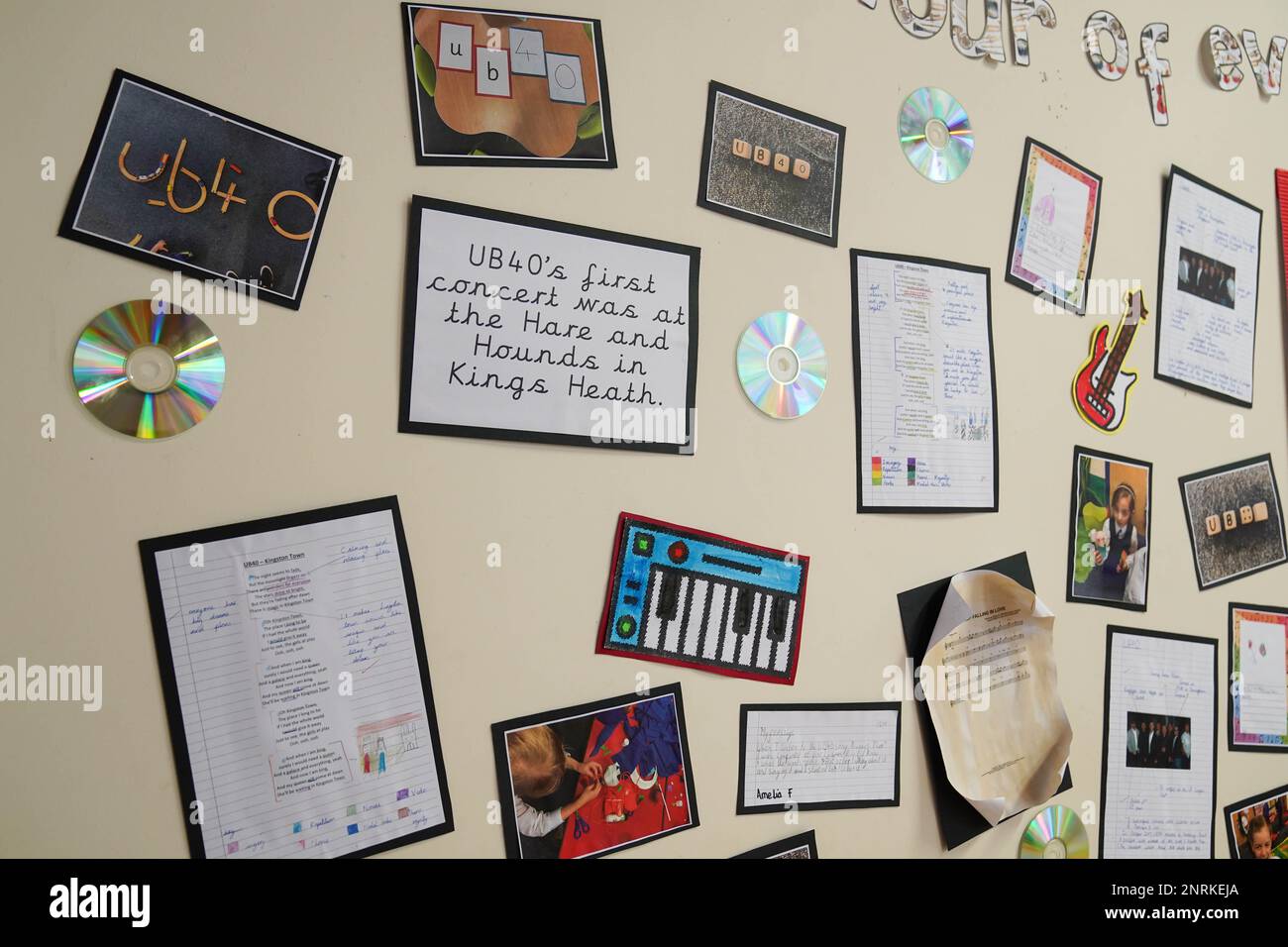 A UB40 display at St Edward's Catholic Primary School in Birmingham ...