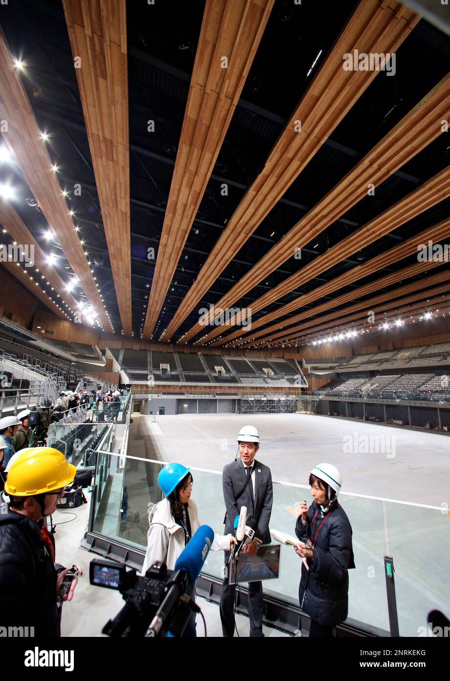 Ariake Arena is opened to media in Tokyo on Nov. 21, 2019. It is the ...