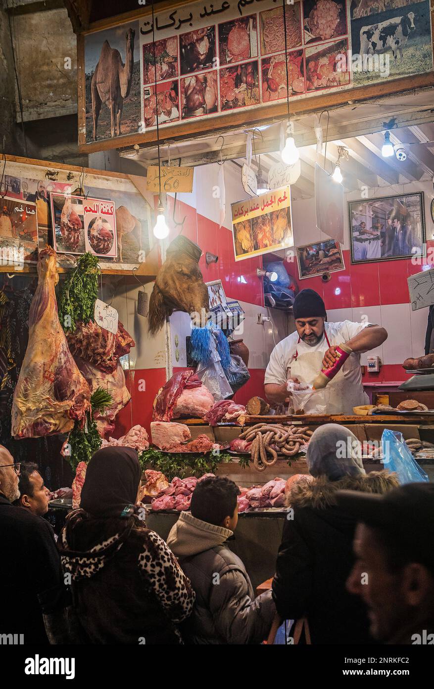 Butcher shop, medina, Fez. Morocco Stock Photo - Alamy