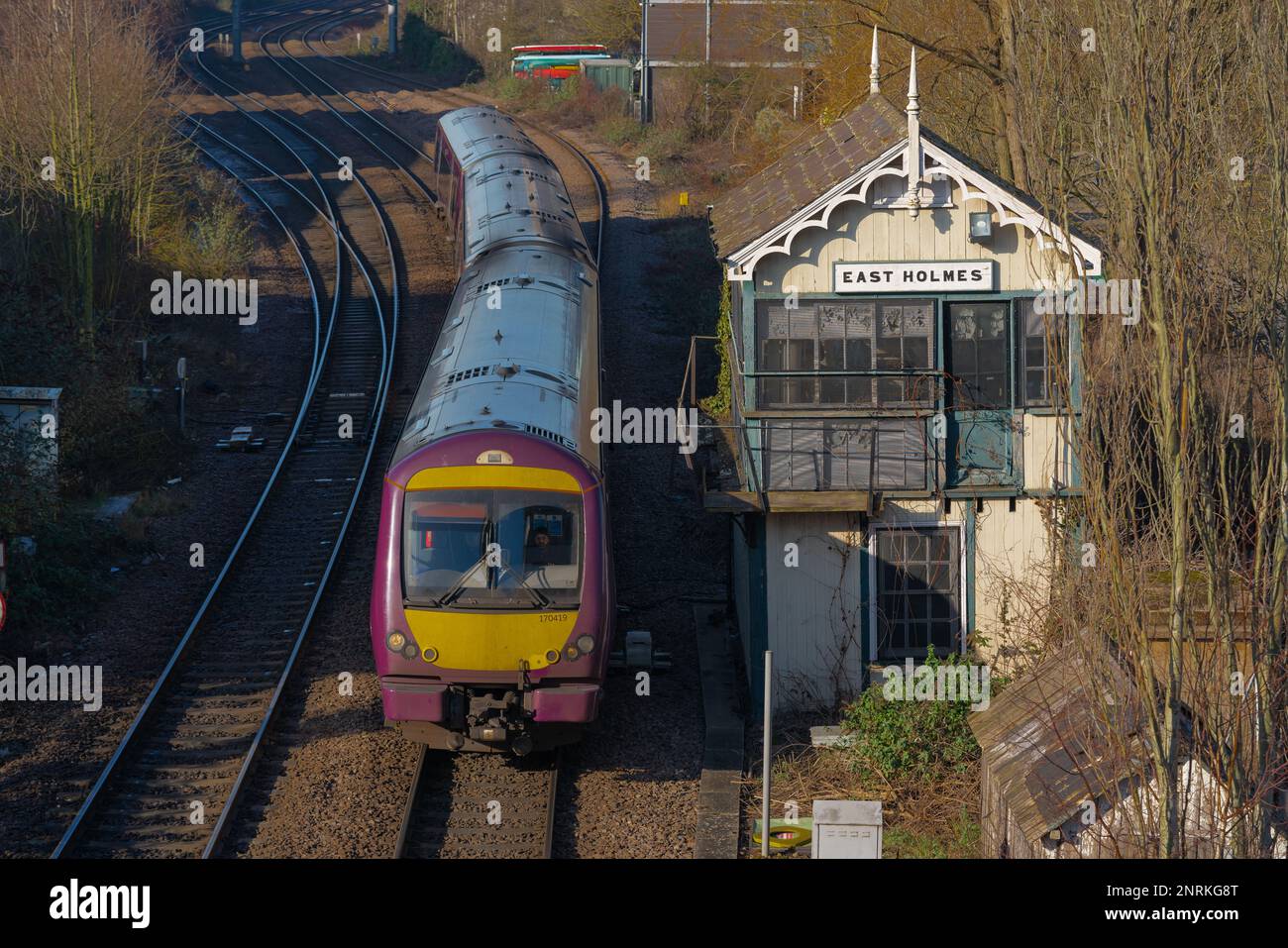 East Holmes signal box, North Lincoln station, High Street, Pelham ...