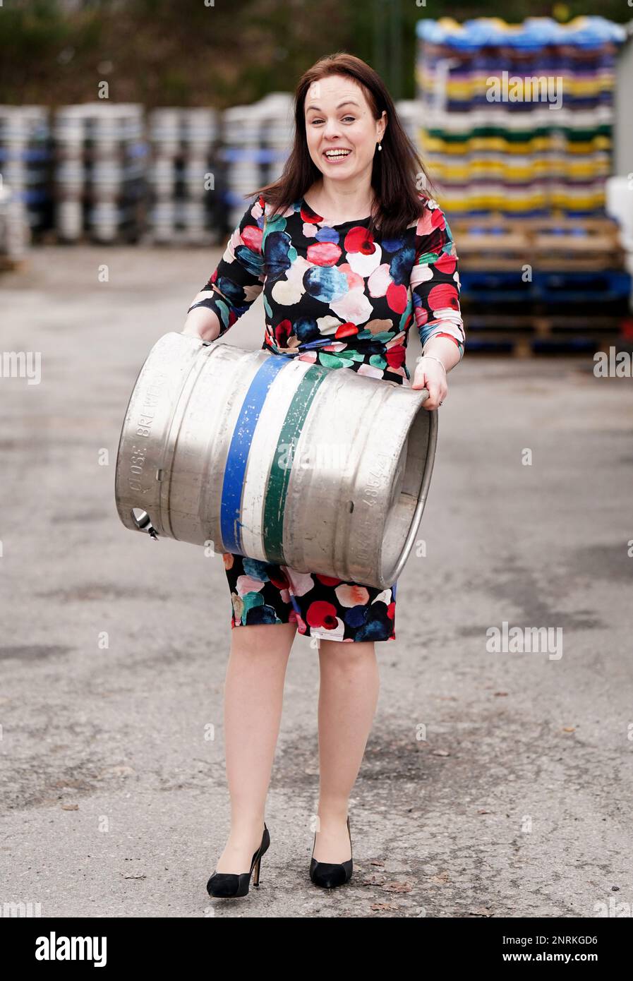 Scottish National Party leadership candidate Kate Forbes during a visit ...