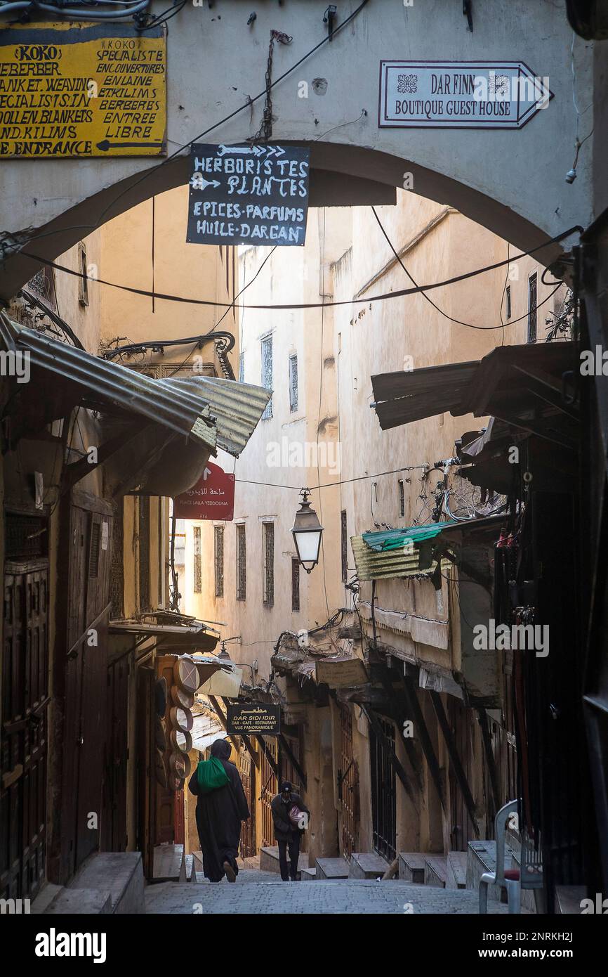 Talaa Kebira street,medina, Fez. Morocco Stock Photo - Alamy