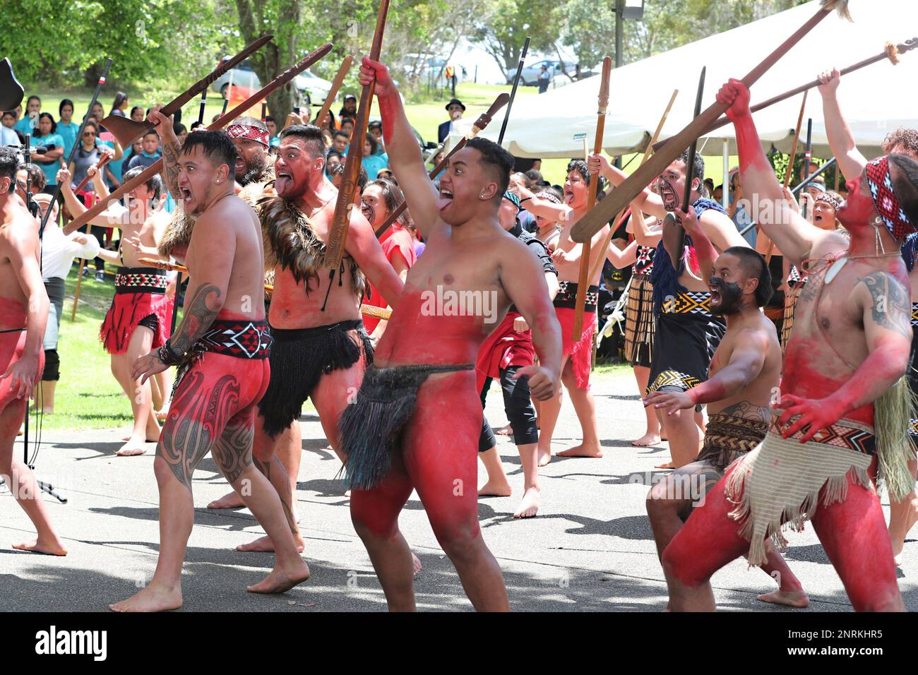 Maoris perform a haka during a ceremony for Britain's Prince Charles ...