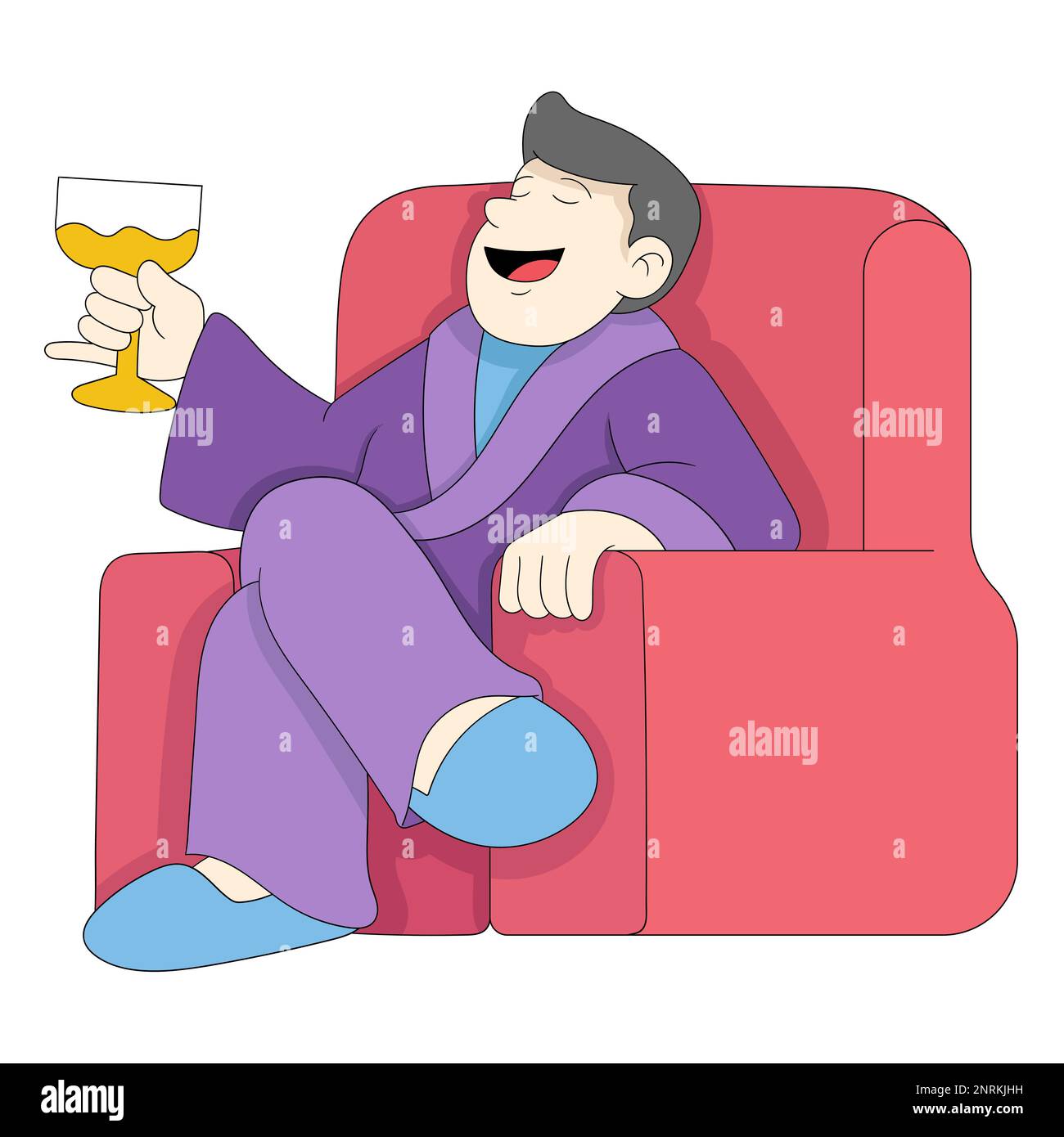a rich boss is enjoying his day off Stock Vector Image & Art - Alamy