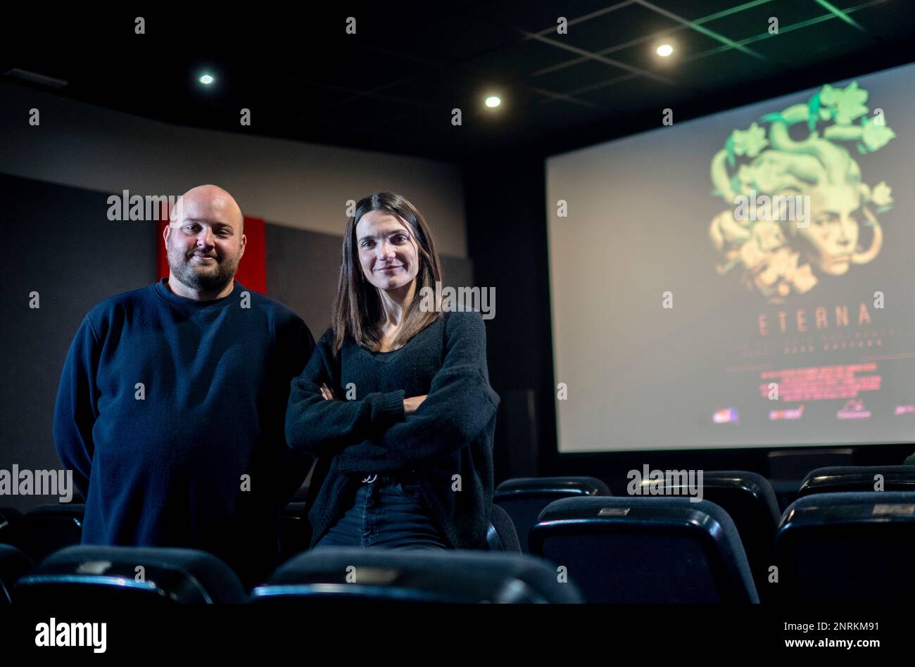 The directors of 'Eterna', David Sainz and Juanma Sayalonga, pose ...