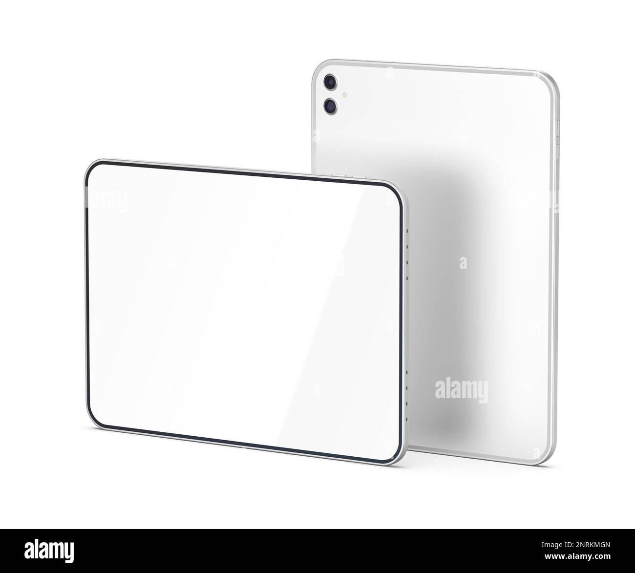 Two tablets on white background Stock Photo - Alamy